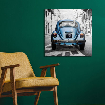 METAL ART CITY CAR BRUSHED ALUMINIUM PRINT