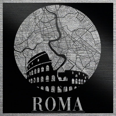 Metal Art Roma Brushed Aluminium Print