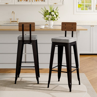 Metal bar stools with cushion store