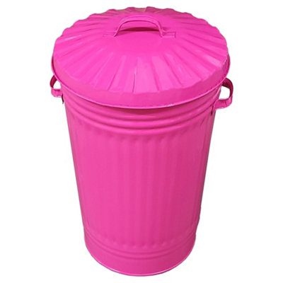 Metal Bin Retro Dustbin Waste Rubbish Bin Kitchen Bin Waste Animal Feed ...
