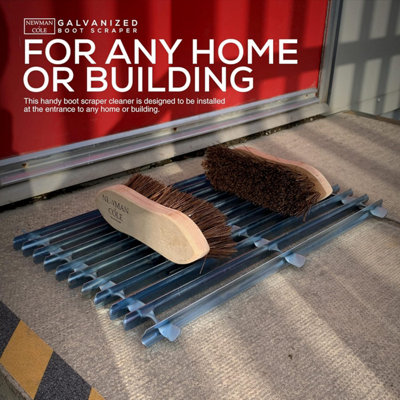 Metal Boot Scrapper with adjustable Boot Cleaning Brush- Heavy Duty ...