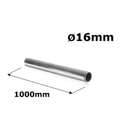 Metal Chrome Pole Rail Rod Wardrobe Balustrade Spindles Stairs 16mm ...