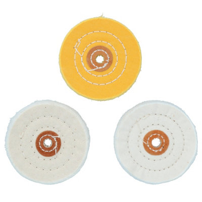Metal Cleaning and Polishing Kit for Drills 4in 100mm Mops and Compound ...