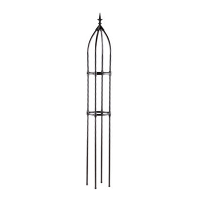 Metal Climbing Plants Obelisk, Steel Garden Flower Cage Support ...