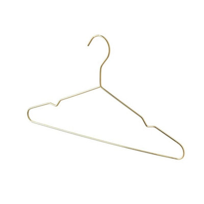 Metal Coat Hangers - Gold - Pack of 20