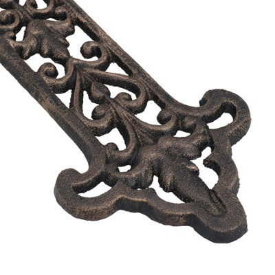 Metal Cross Sign Plaque Cast Iron Door Wall House Shed Church Victorian ...