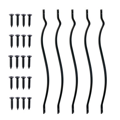Metal Deck Black Victorian Decking Spindles Packs of 5 (H) 820mm x (W) 26mm