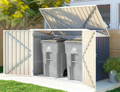 Metal Double Bin Store, Low Maintenance 240L Wheelie Bin Storage ...