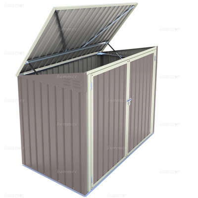 Metal Double Bin Store, Low Maintenance 240L Wheelie Bin Storage ...