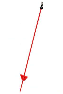 Metal Electric Fence Pigtail Post X25 (102CM Insulator Spring Steel Red ...