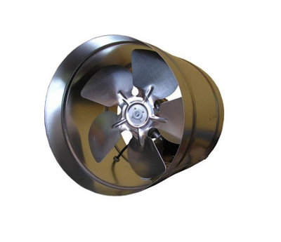 Metal Extractor Fan 260mm Inline Commercial Industrial Ventilator