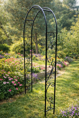 Metal Frame Garden Arch (H)240cm x (W)120cm