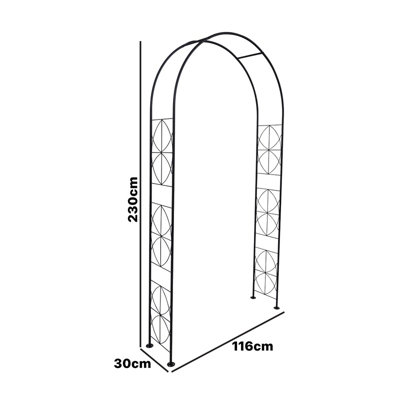 Metal Garden Arch Trellis Arched Frame Climbing Plant Decorative Archway