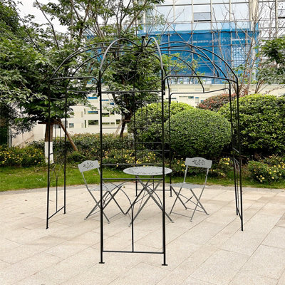 Metal Garden Rose Arch Trellis Bird Cage Shape Arbour Gazebo Pergola ...