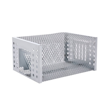 Metal Humane Continuous Mouse Trap Cage, Silver
