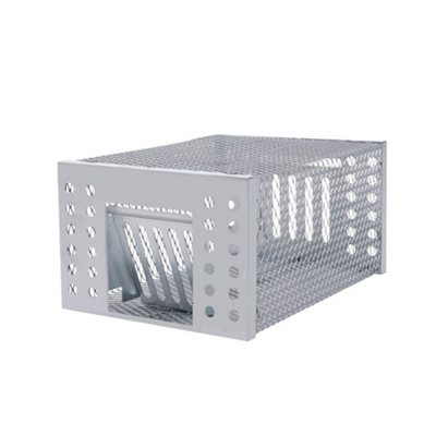 Metal Humane Continuous Mouse Trap Cage, Silver