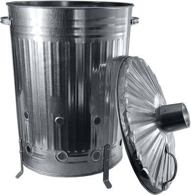 Metal Incinerator Leaf Wood Waste Burner Garden Rubbish Fire Bin Burner 90L