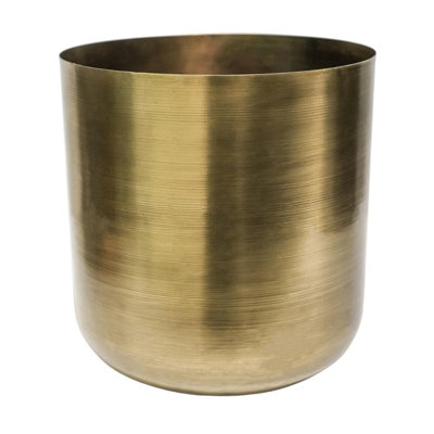 Metal Indoor Chelsea Planter - Mild Steel - H28 x W28 x L28 cm - Brass ...