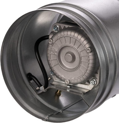 Metal Inline Extractor Fan 160mm / 6.30" with Fitting Bracket