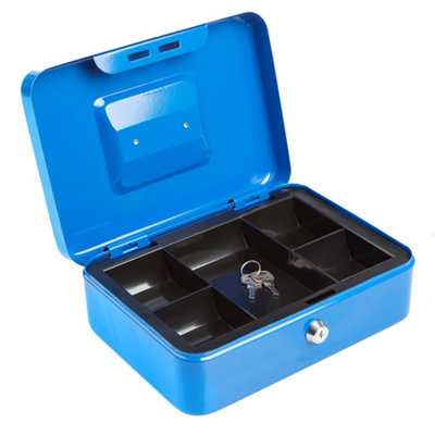 Metal Lockable Cash Box with 2 Keys