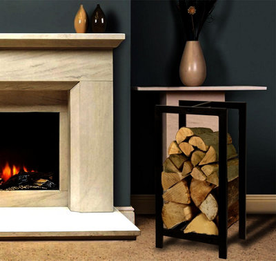 Metal Log Storage Modern Firewood Holder Heating Fires Stoves ...