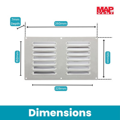Metal Louvre Air Vent Cover, Suitable for Venting Gas Appliances ...