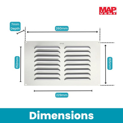 Metal Louvre Air Vent Cover, Suitable for Venting Gas Appliances ...