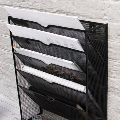 Metal Mesh Wall Mounted File Organiser