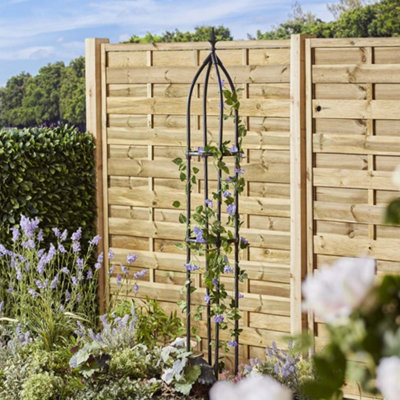 Metal Obelisk, Steel Garden Flower Cage Support, Climbing Plants ...