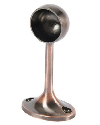 Metal Pipe Round Suspended Bracket 25mm Antique Copper | DIY at B&Q