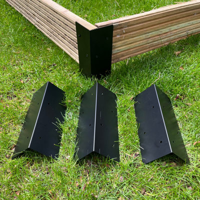 Metal Raised Garden Vegetable Bed Corner Brackets (Pack of 4)