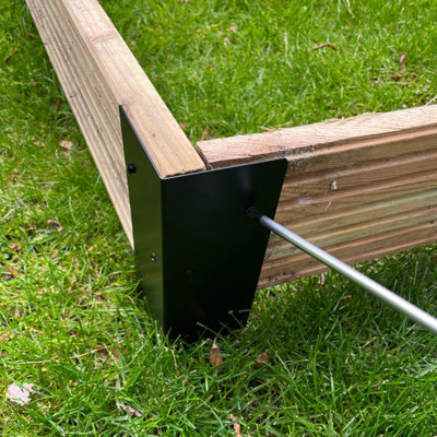 Metal Raised Garden Vegetable Bed Corner Brackets (Pack of 4)