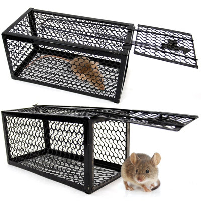 Metal Rat Mouse Trap Humane Live Bait Vermin Rodent Cage 2pcs Traps ...
