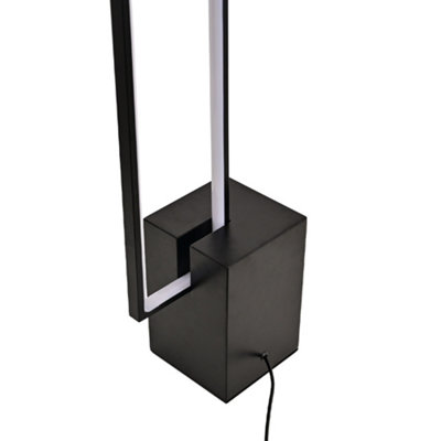 Metal Rectangular LED Floor Lamp Floor Light with Black Base Height 129CM