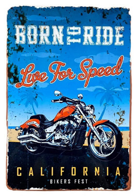 Metal Retro Wall Sign - Born T