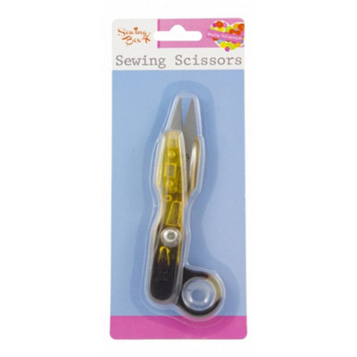 Metal Sewing Scissors with Finger Grip