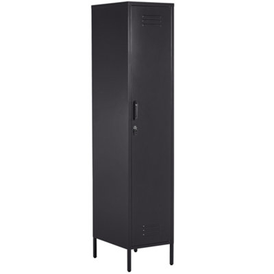 Metal Storage Cabinet Black FROME | DIY at B&Q