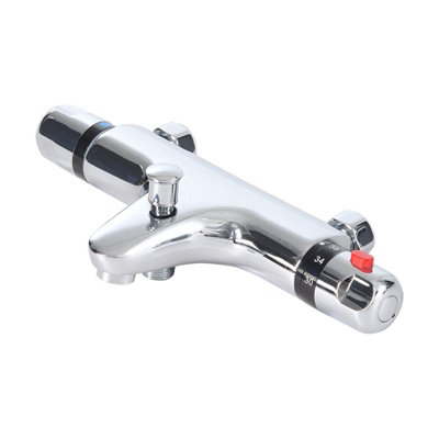 Metal Thermostatic Shower Mixer with Safety Temperature Lock, Chrome