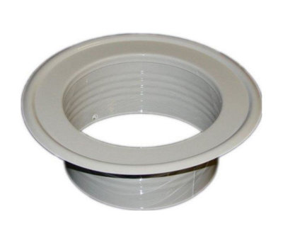 Metal Ventilation Ducting Pipe Wall Plate Spigot White 80mm Diameter ...