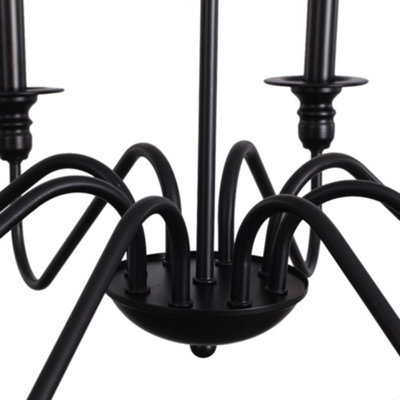 Metal Vintage Style 8-Light Candle Pendant Light 74cm Dia x 186cm H