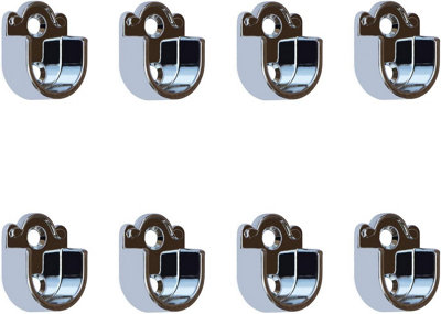 Metal Wardrobe Pole Bracket Socket End Support Pipe Bracket U Shaped ...