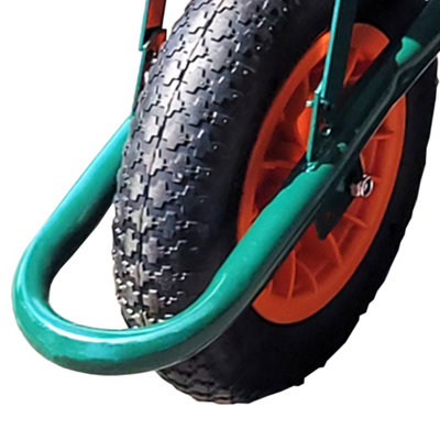 Metal Wheelbarrow - Galvanised with Pneumatic Tyre Professional Garden ...