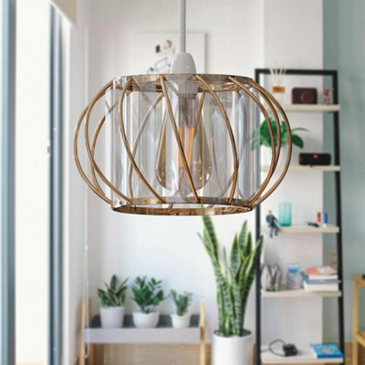 Metal Wire Cage Ceiling Light Shade Easy Fit Lamp Shade, Ceiling ...