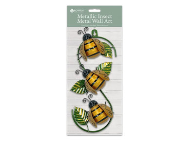 Metallic Bumble Bee Garden Wall Art