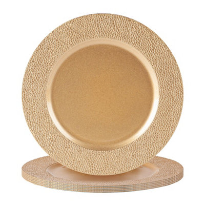 Metallic Hammered Charger Plates - 33cm - Pack of 6 - Table Decoration ...