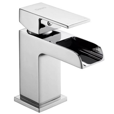 Methven Deva Sparkle MK2 Basin Mixer Tap Modern Waterfall Spout, Tilt ...