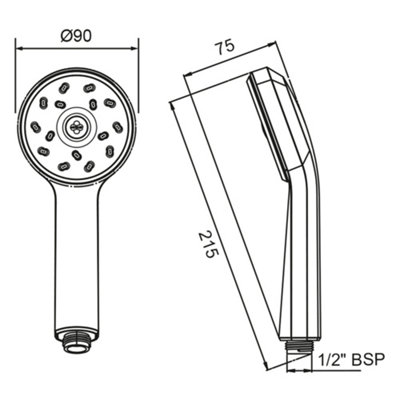Methven MAKU Satinjet Water Saving 8l/min Power Shower Head In Chrome ...