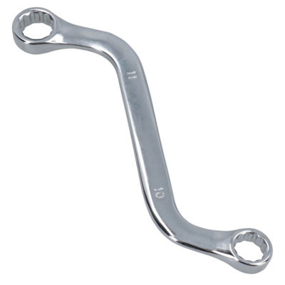 Metric 10mm and 11mm S-Type Shaped Obstruction Ring Spanner Wrench ...