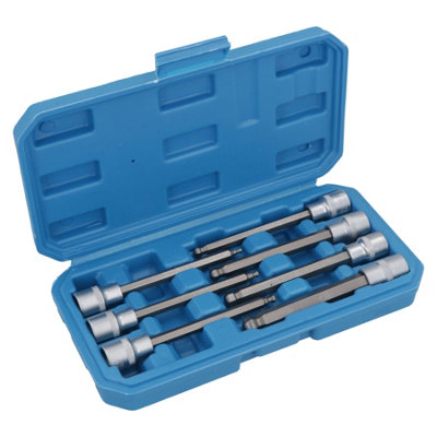 Metric Ball Ended Long Allen Hex Key Sockets 3mm - 10mm 3/8" Drive 7pc