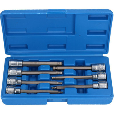 Metric Ball Ended Long Allen Hex Key Sockets 3mm - 10mm 3/8" Drive 7pc ...